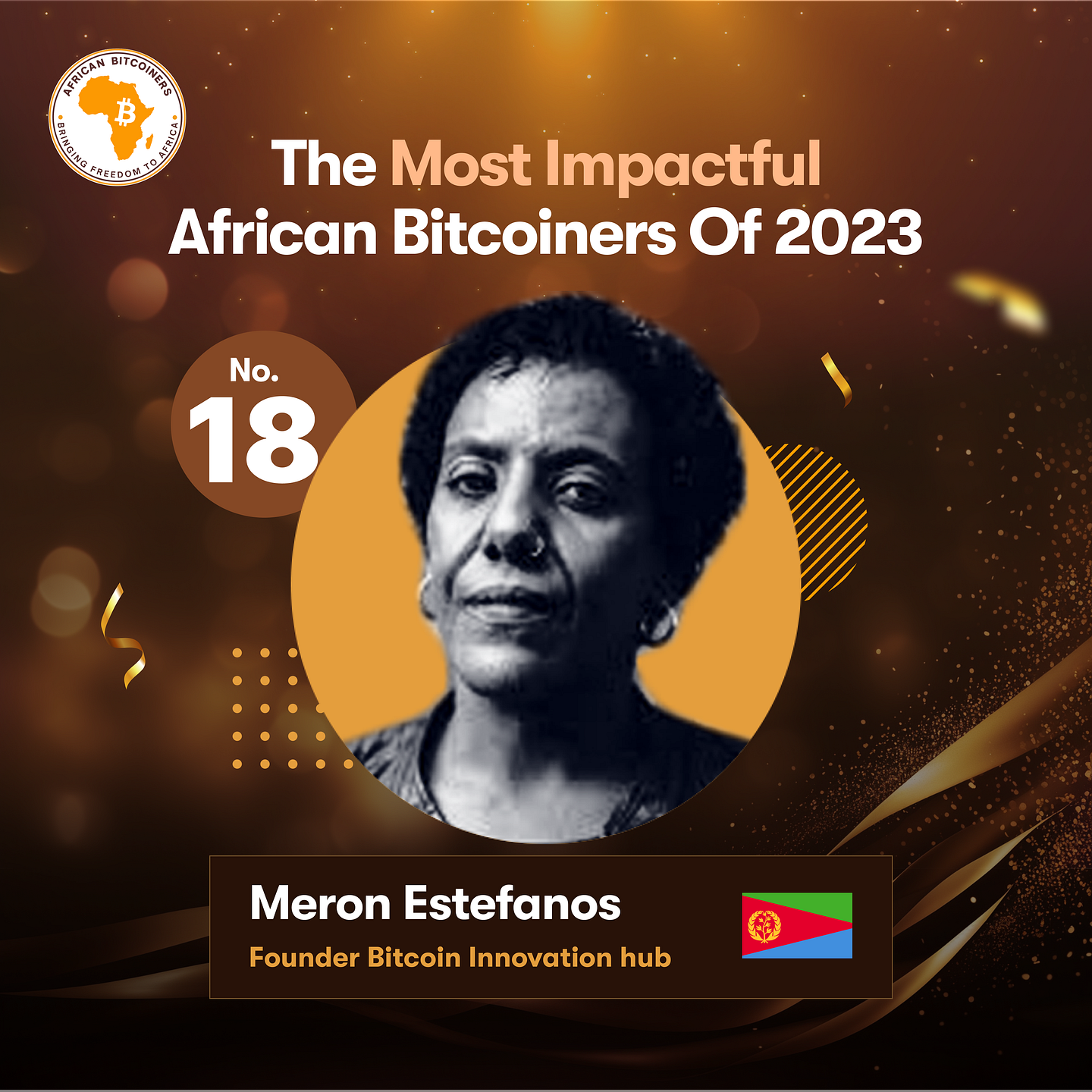 18th Most Impactful African Bitcoiner 2023 \ stacker news ~bitcoin