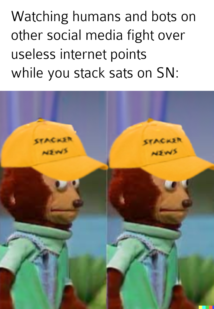 Meme Monday - Best Bitcoin Meme Gets 25,000 Sats \ stacker news ~bitcoin